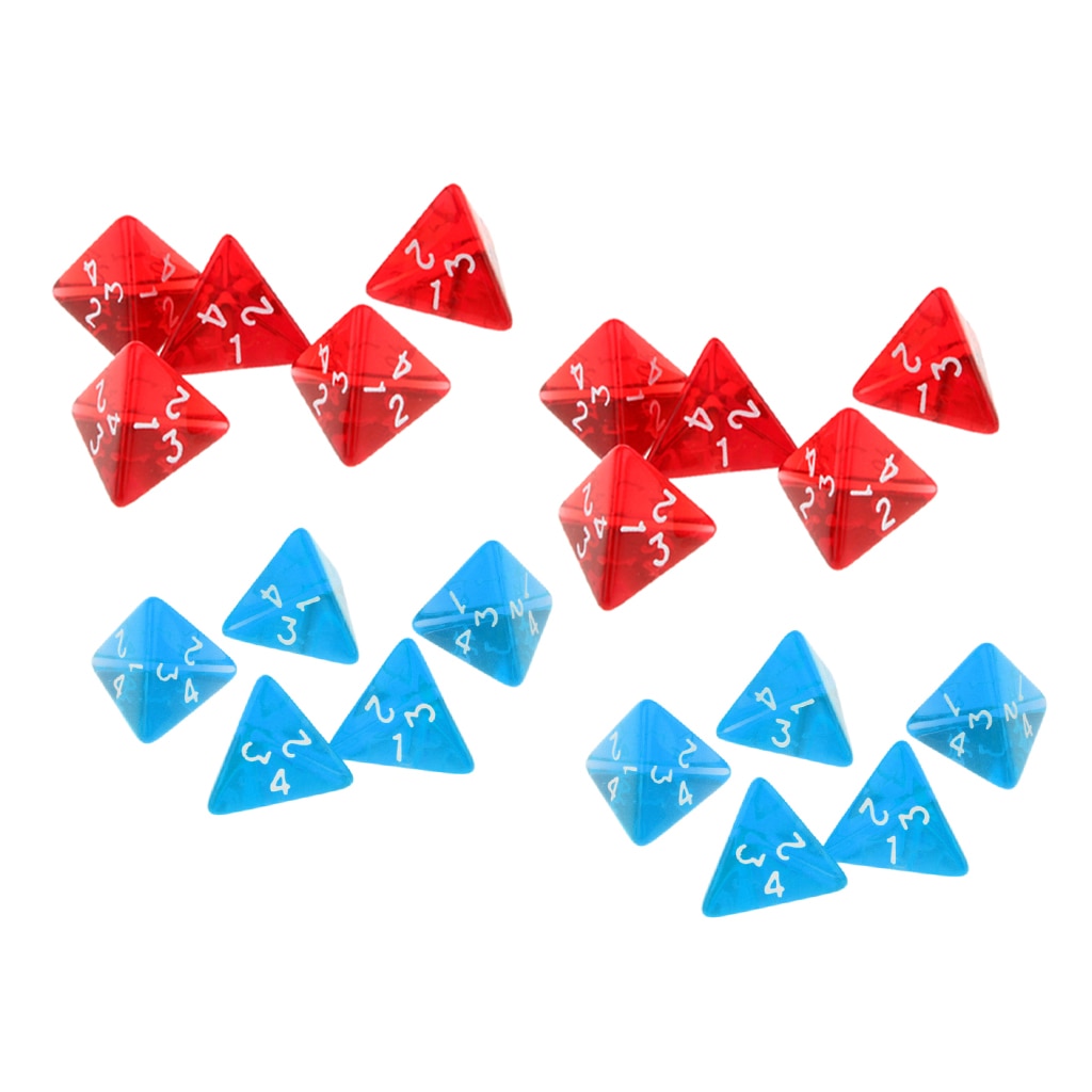 Pack Of 20 Acrylic Multi-Sided Dice D4 D&D RPG... – Grandado