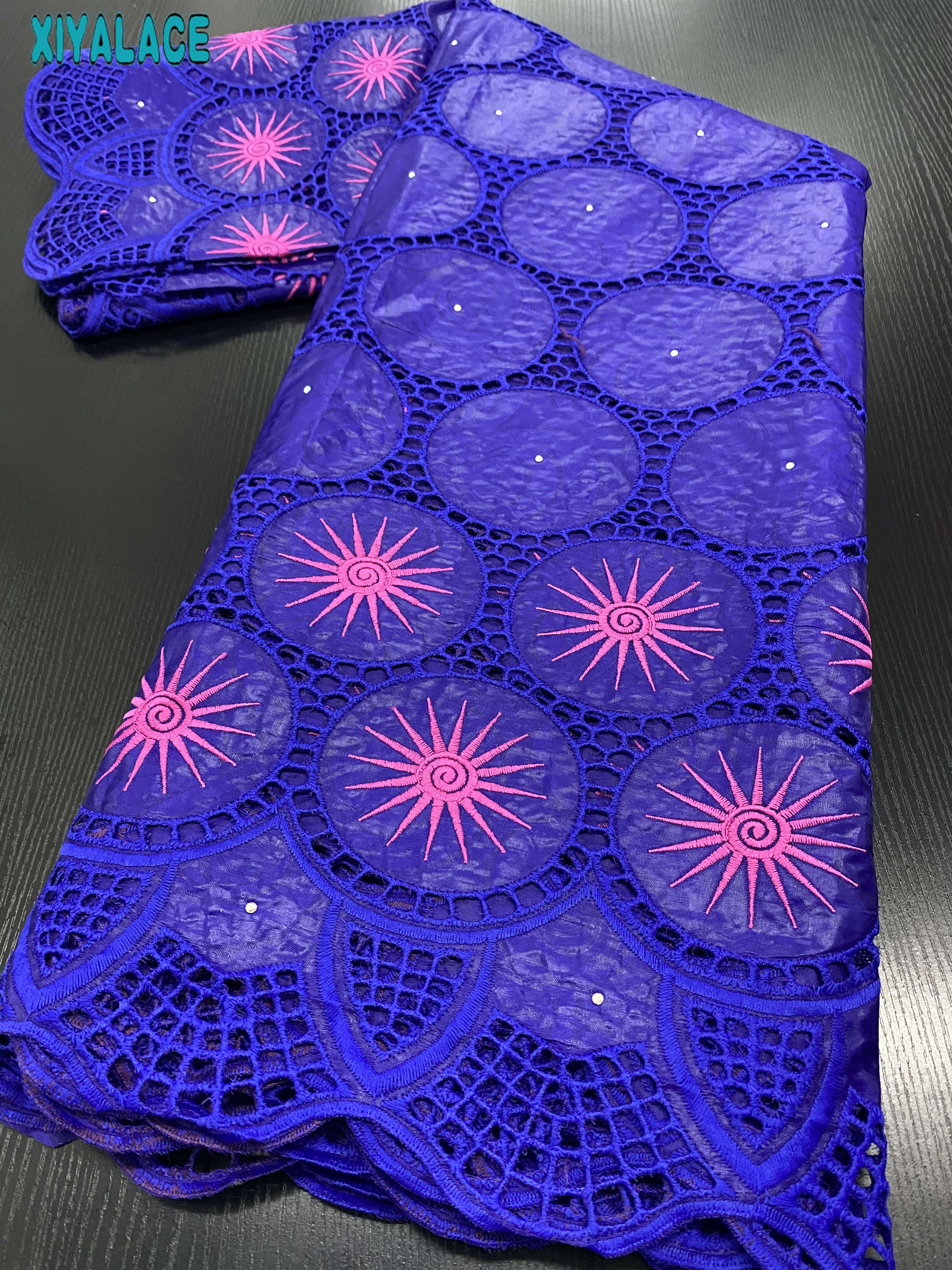 African bazin riche lace fabric lace with brode La... – Vicedeal
