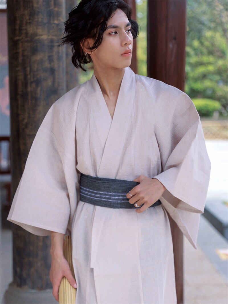 Japanese Traditional Kimono Yukata Men's Samur... – Grandado