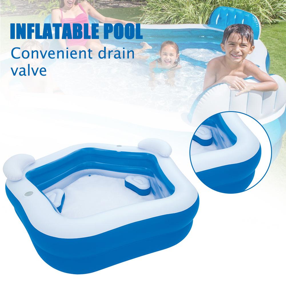 Inflatable Pool Backrest Seat Family Inflatable Po... – Grandado