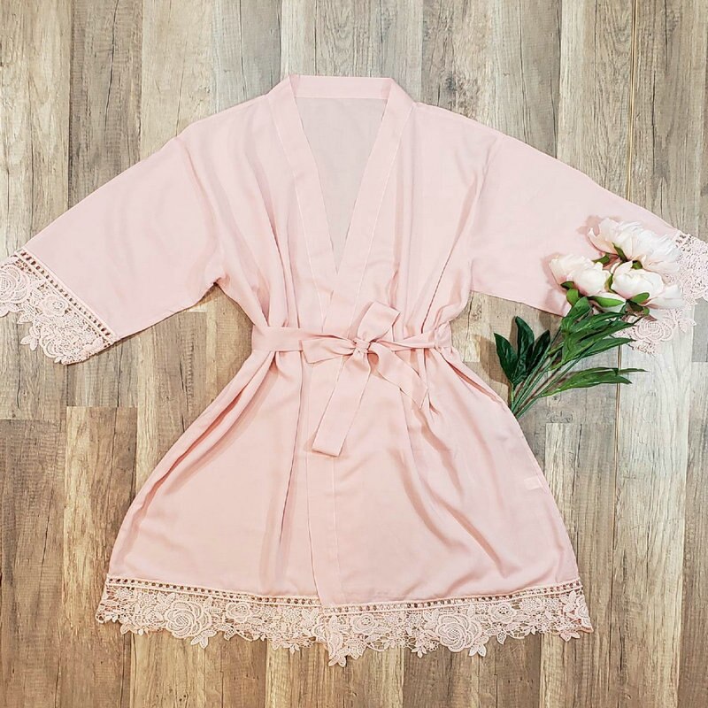 Flower girl Robes Rayon Floral lace trim robes Bri... – Vicedeal