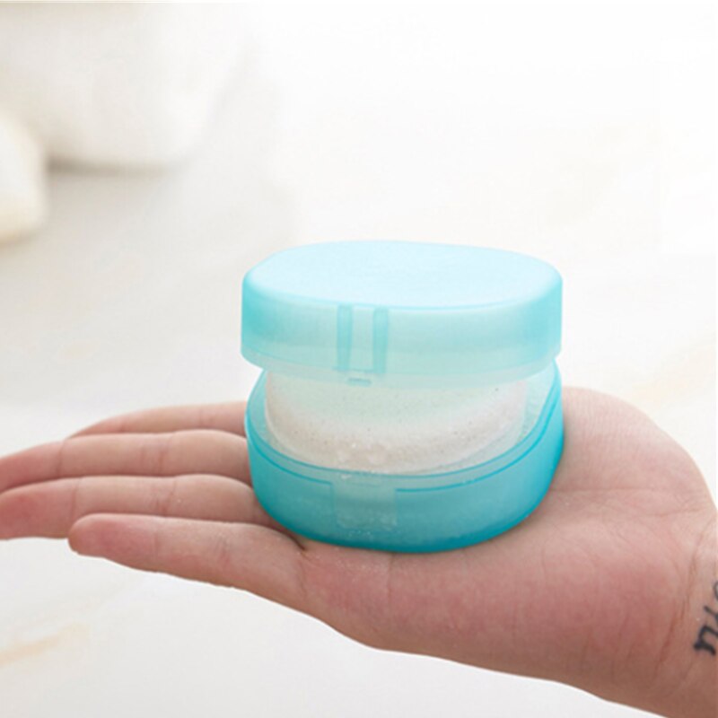 Zeepkist Ronde Transparante Plastic Spons Zeep Hou... – Grandado