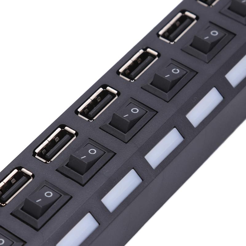 USB Hub 2.0 Multi USB Port 7 Ports Hub With on/off... – Grandado