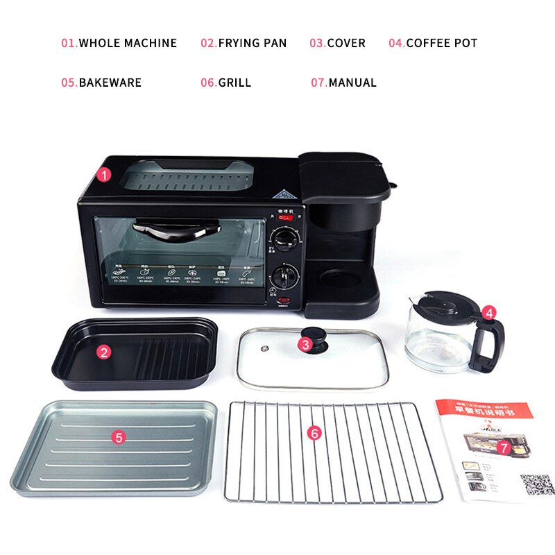 3 in 1 Breakfast Making Machine Multi Drip Coffee ... – Vicedeal