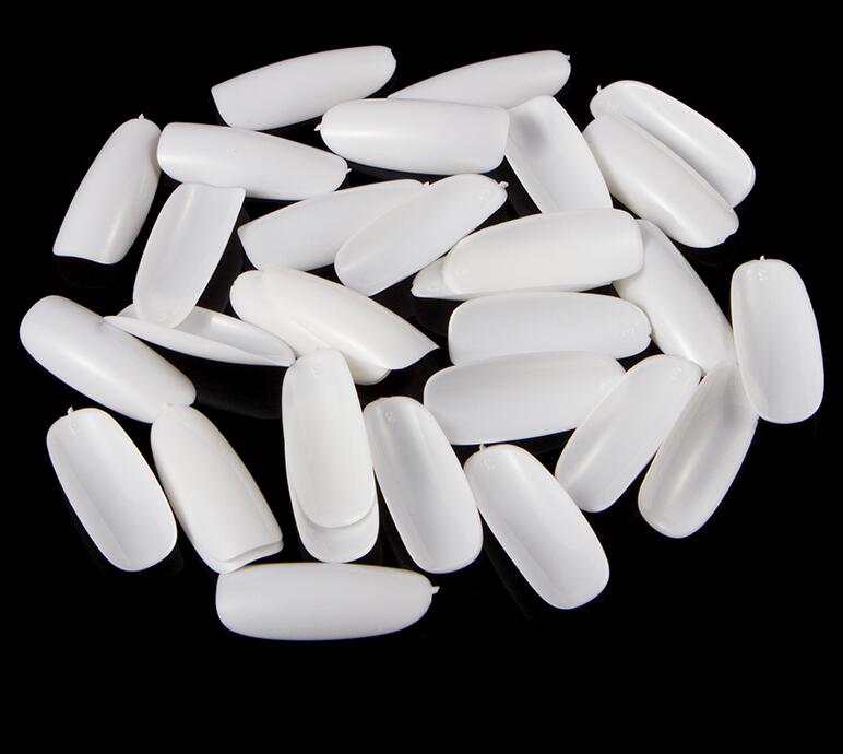 500pcs/pack 10 Size White Oval Nail Tips Full Cove... – Grandado