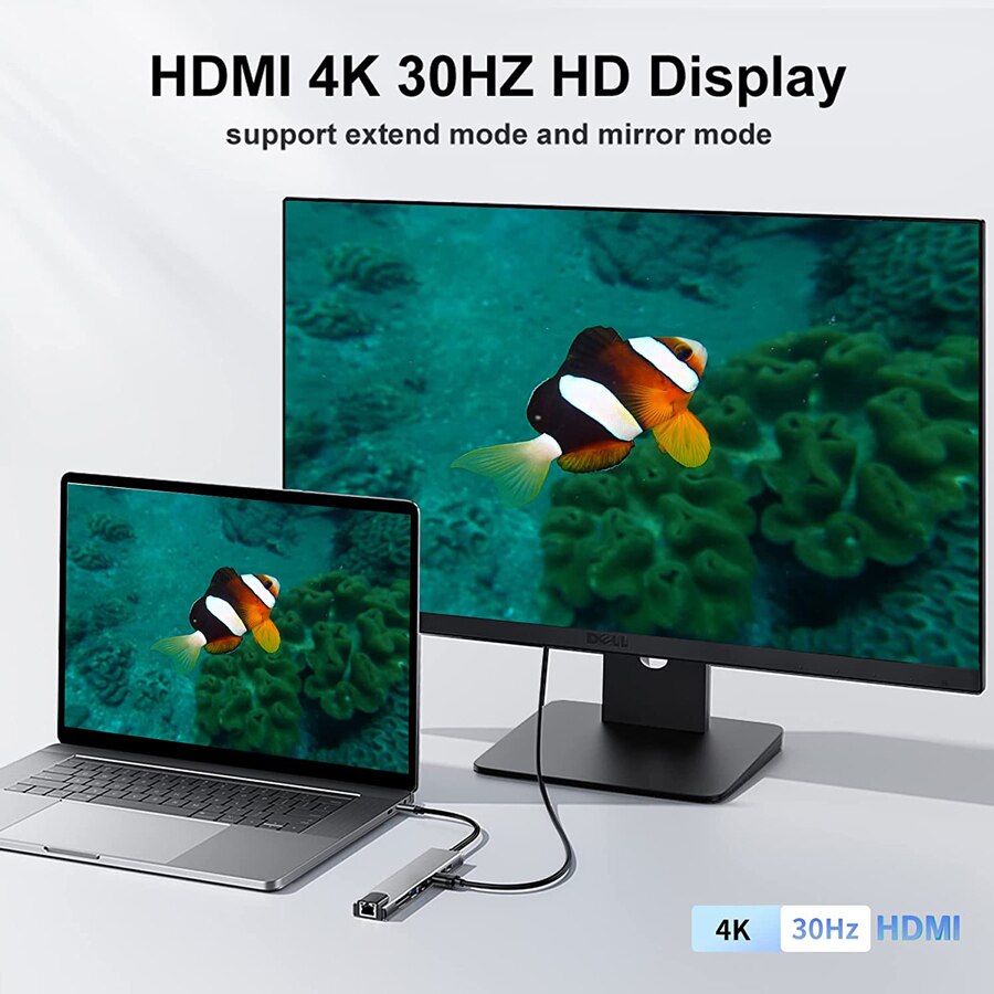 USB C HUB To HDMI 4K Thunderbolt 3 Dock Station La... – Grandado