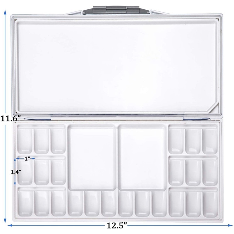 24 Grids Empty Watercolor Palette Paints Tins Box ... – Vicedeal