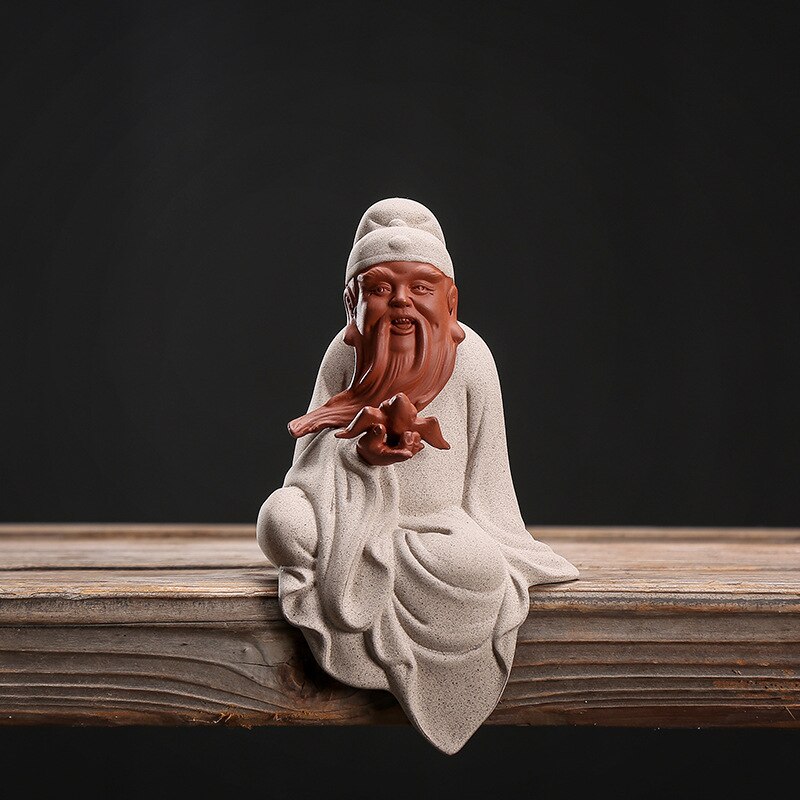 Ceramic Fu Lu Shou God of Wealth Buddha Statue Chi... – Grandado