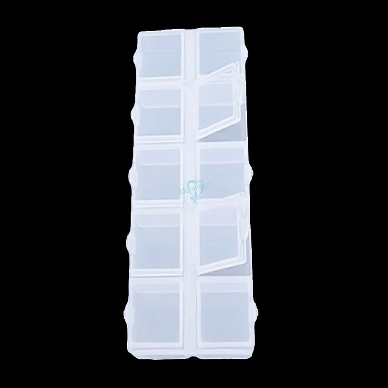 10holes Dental Storage Box with Individual caps fo... – Vicedeal