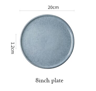 Nordic ceramic tableware large flat plate simple p... – Grandado