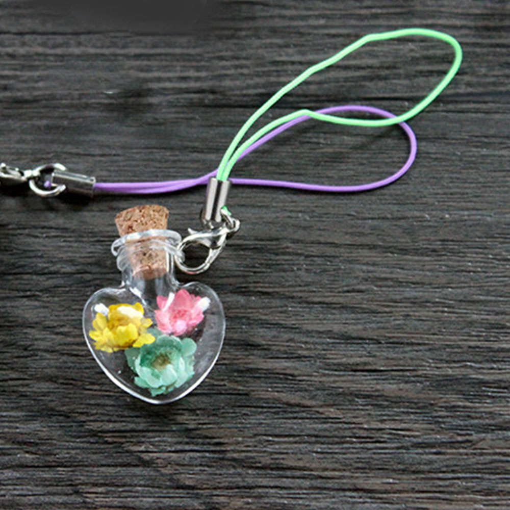 10 pcs Mini Glass Bottles Key Chain Pendants Small... – Vicedeal