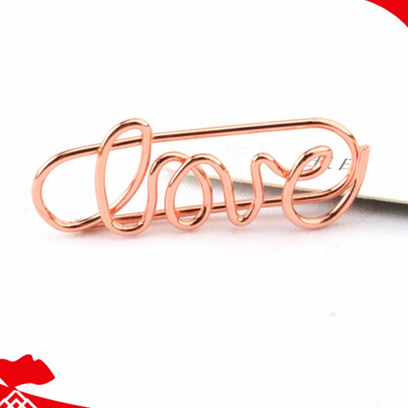 Love Paper Clips Metal Card File Note Clips for Of... – Grandado