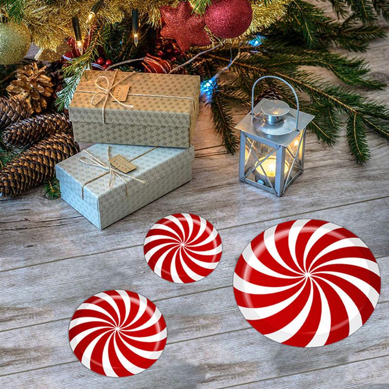 12Pcs Christmas Floor Sticker Round Candy Floor St... – Grandado
