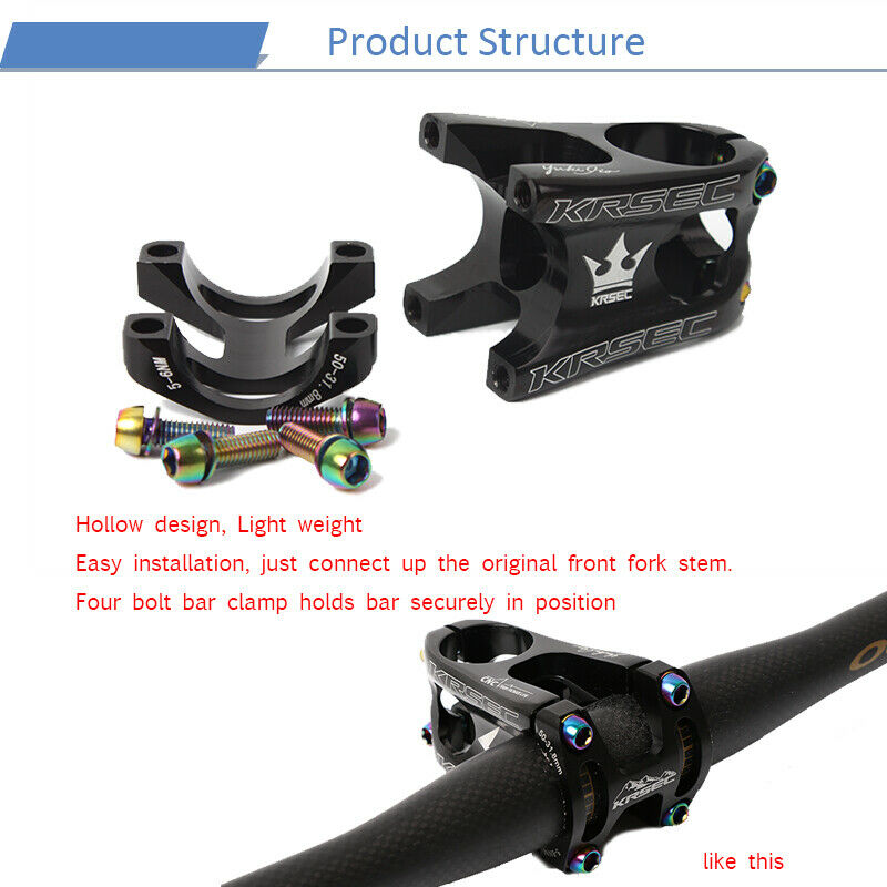 KRSEC Aluminium Stem MTB Mountain Bike Stem potenc... – Grandado