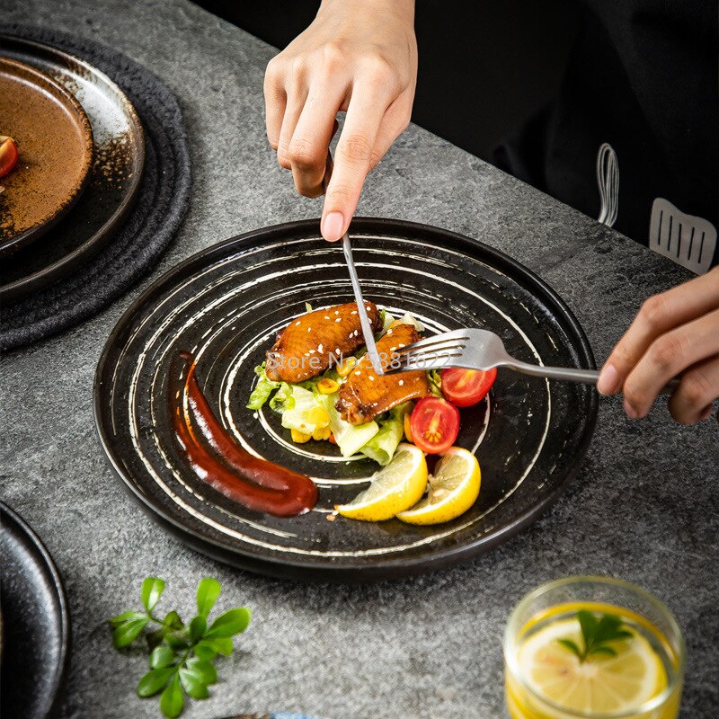Steak Plate Home Ceramic Western Food Plate Pasta ... – Grandado