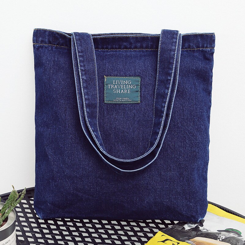Soft Denim Ripped Zipper Shoulder Bag Female Korea... – Grandado