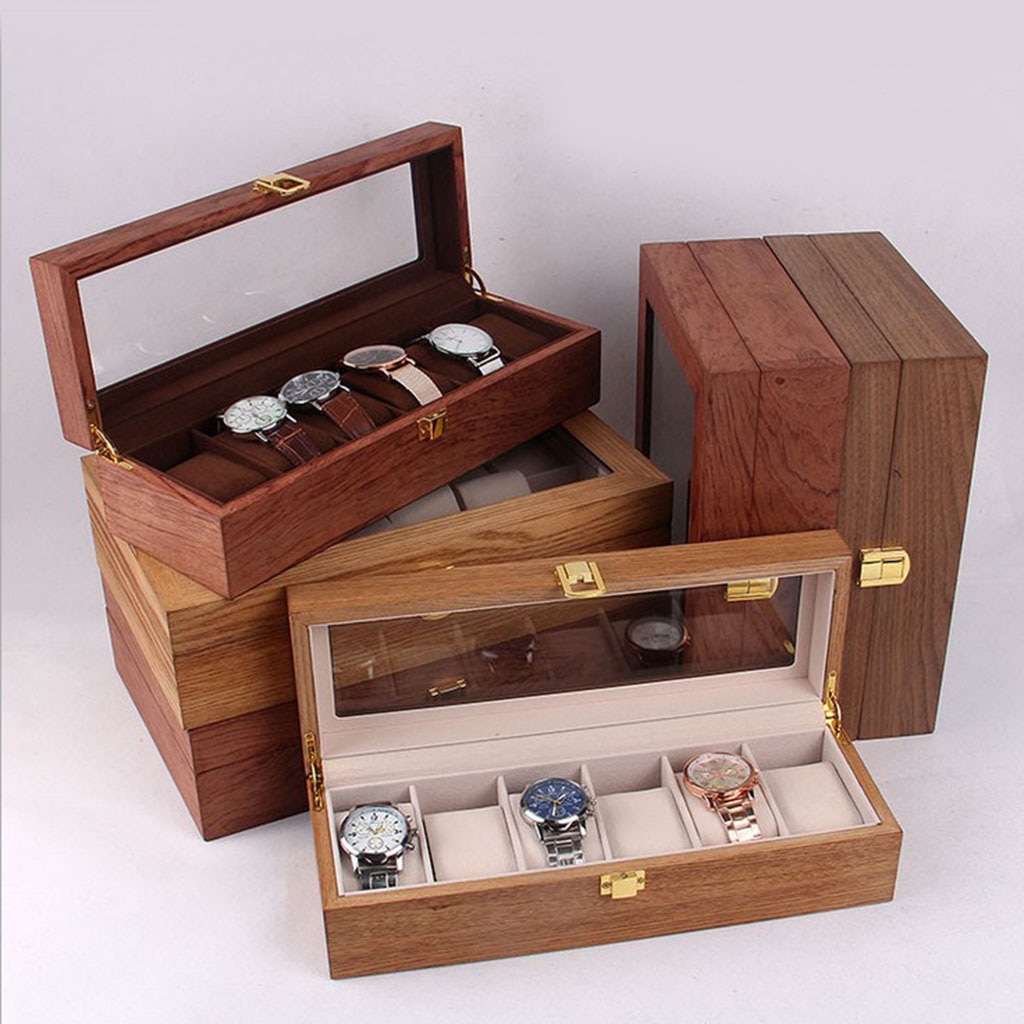 Wooden Watch Box Case Organizer Display for Men Wo... – Grandado