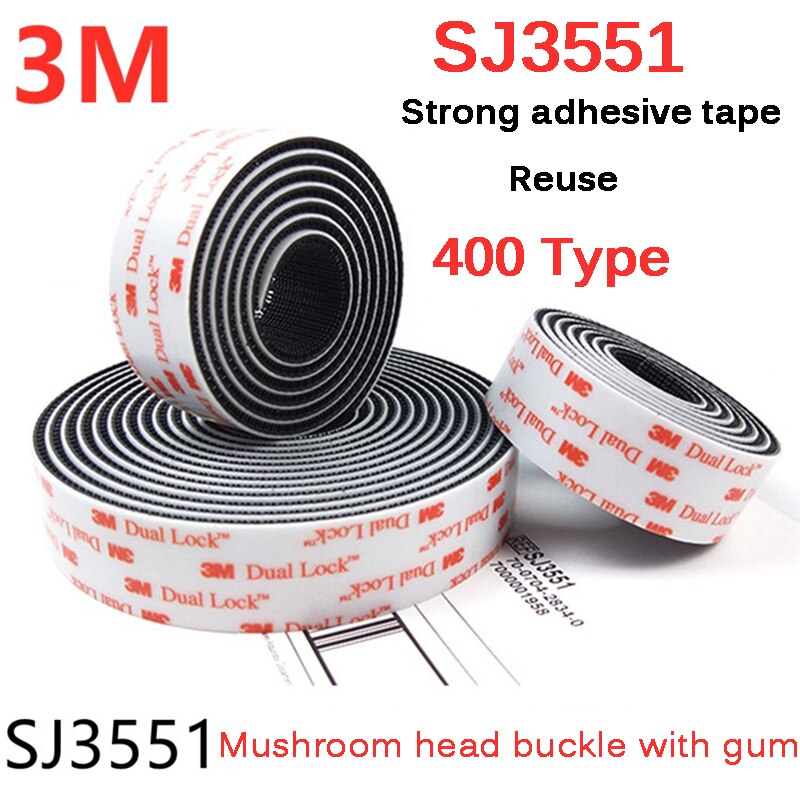 3M 5Meters Dual Lock SJ3551 Black Mushroom Adhesiv... – Grandado