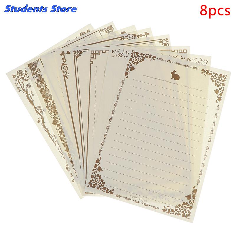 8 Sheets/lot Vintage Letter Paper Flower rabbit Le... – Vicedeal