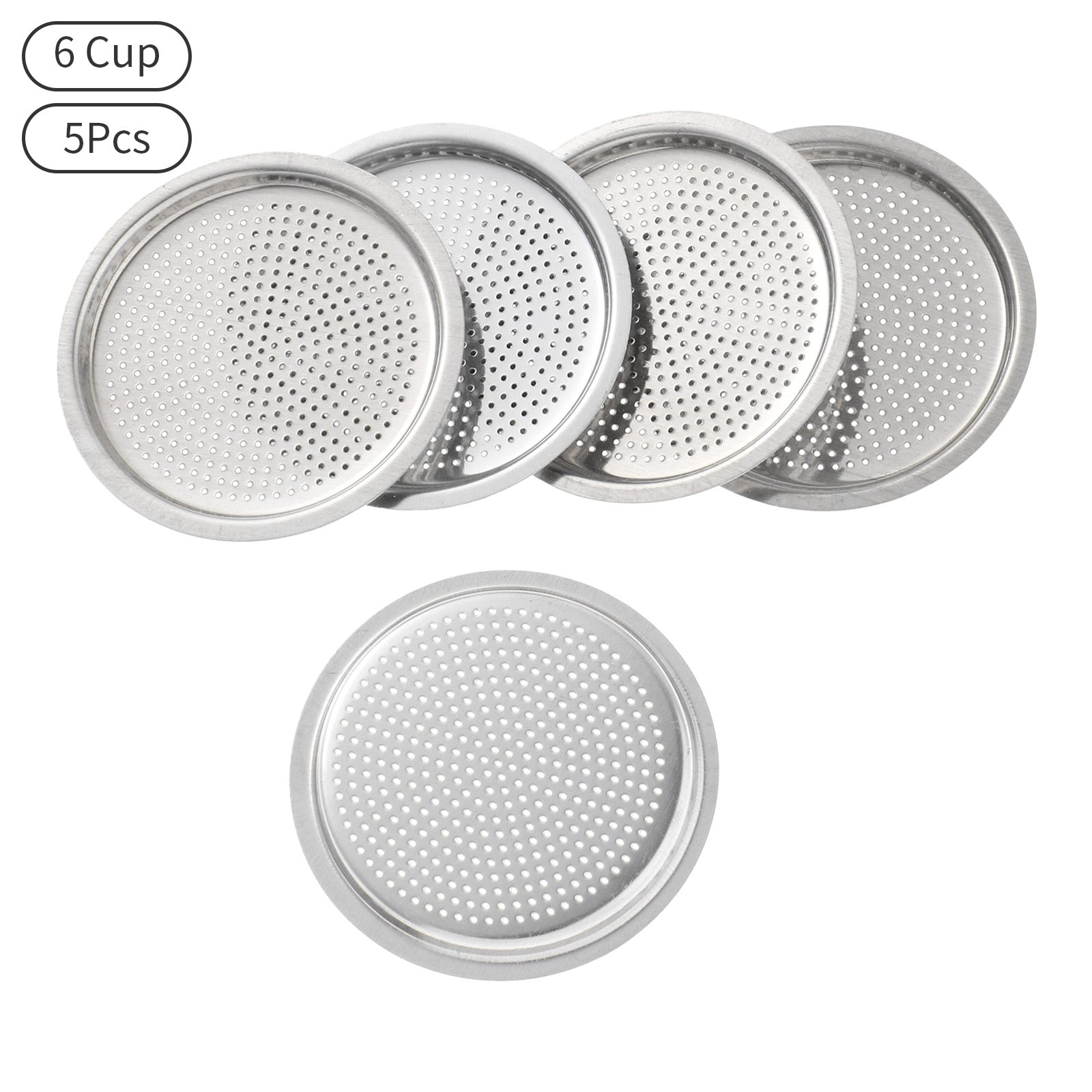 5Pc Rvs Filter Keuken Moka Pot Espresso Koffiezeta... – Vicedeal