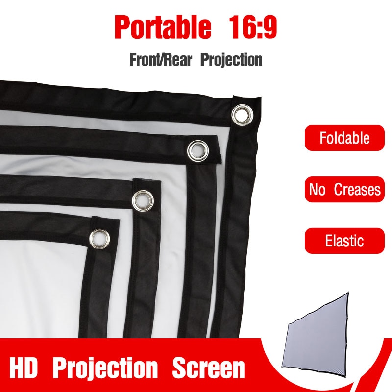 Haak 16:9 Projectiescherm 60/100/120/150 Inch Touw... – Grandado