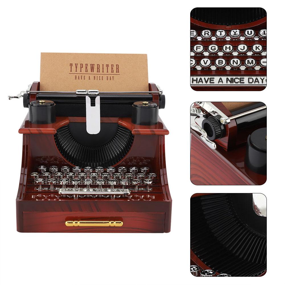 Music Box Vintage Typewriter Style Mechanical Musi... – Grandado