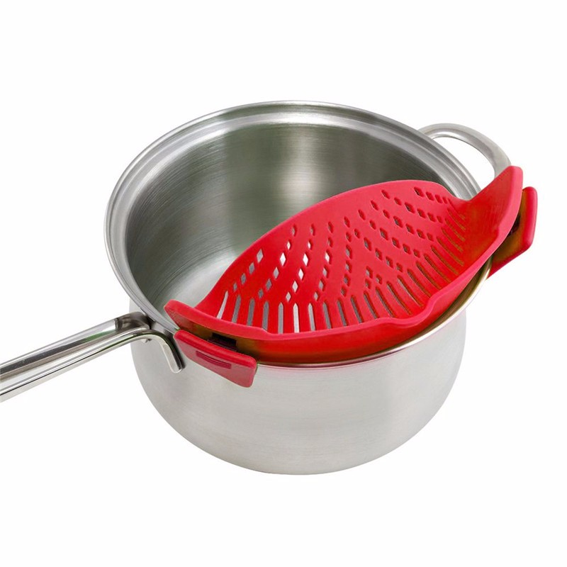 Silicone Colanders Kitchen Clip On Pot Strainer Dr... – Grandado
