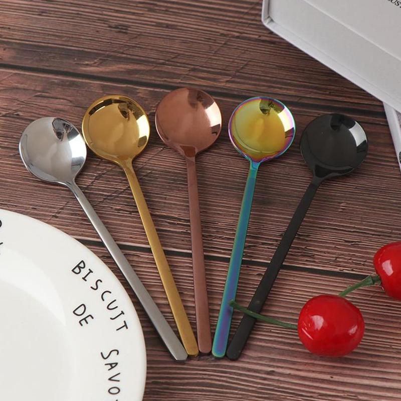 Acero inoxidable cubiertos de postre cuchara para ... – Vicedeal