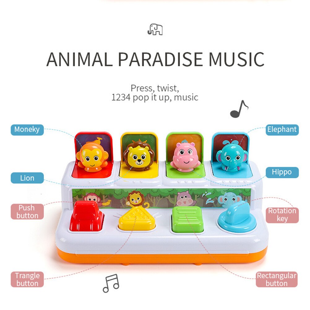 Random Color Baby Interactive Pop Up Animals Toy K... – Vicedeal