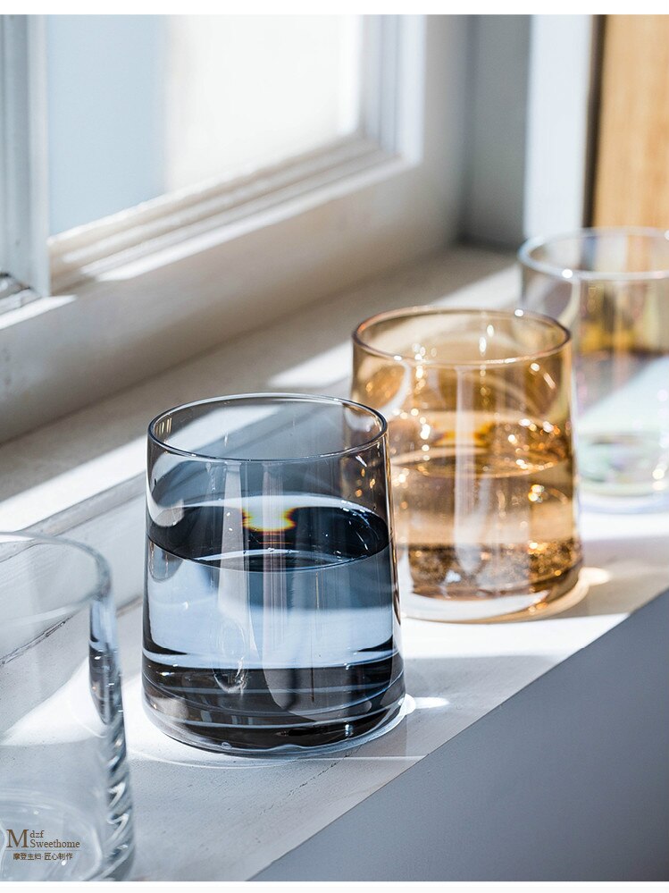 Colorful Ion Plated Glass Household Ins Wind Wine ... – Grandado