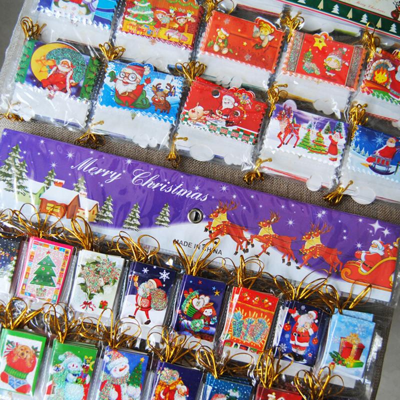 12Pcs/Set Christmas Tree Hanging Paper Cards Set G... – Grandado