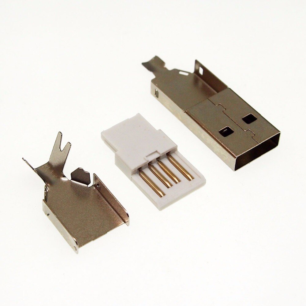 100set 3 in 1 DIY USB male plug socket A type DIY ... – Vicedeal