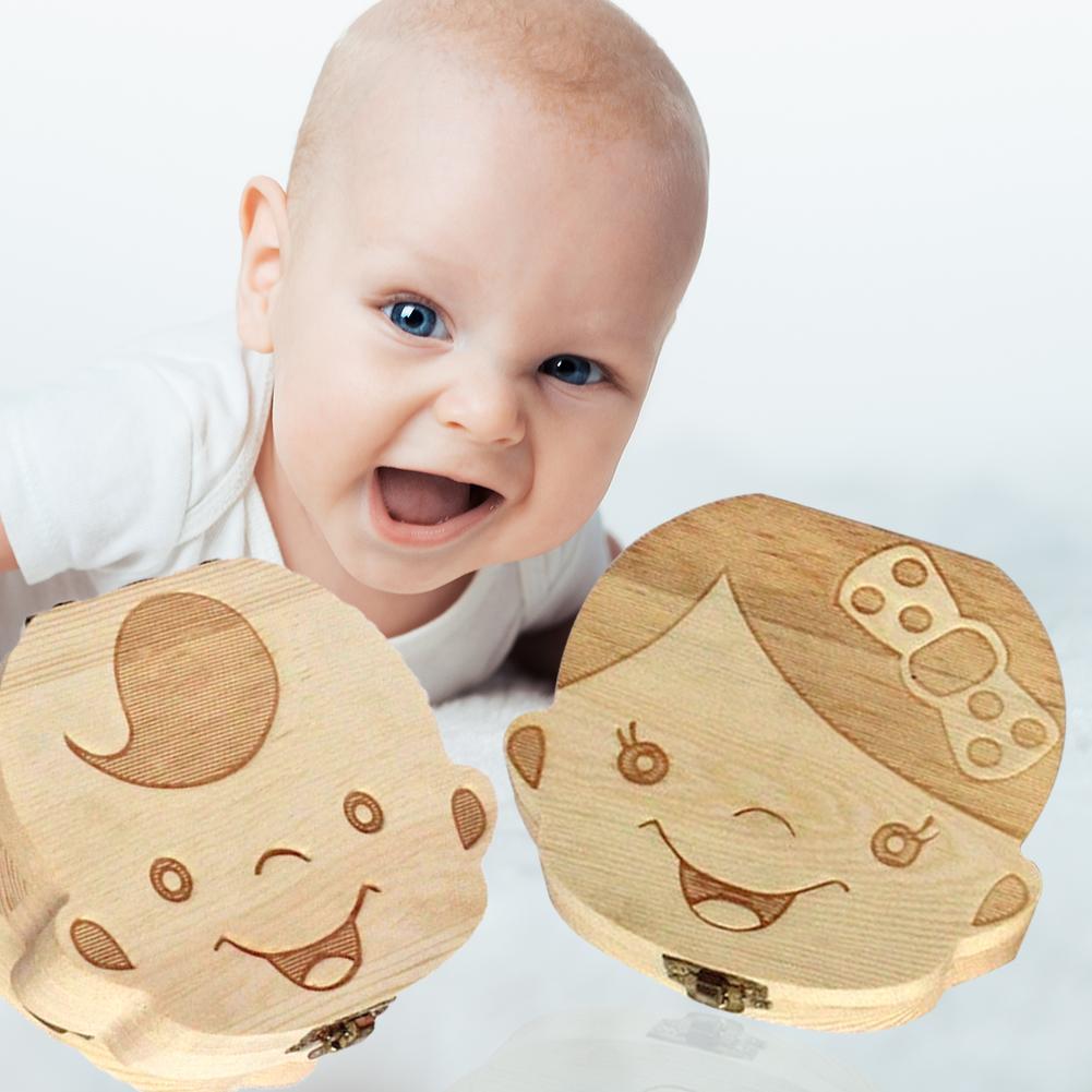 Wooden Baby Teeth Collection Box Teeth Storage Box... – Grandado