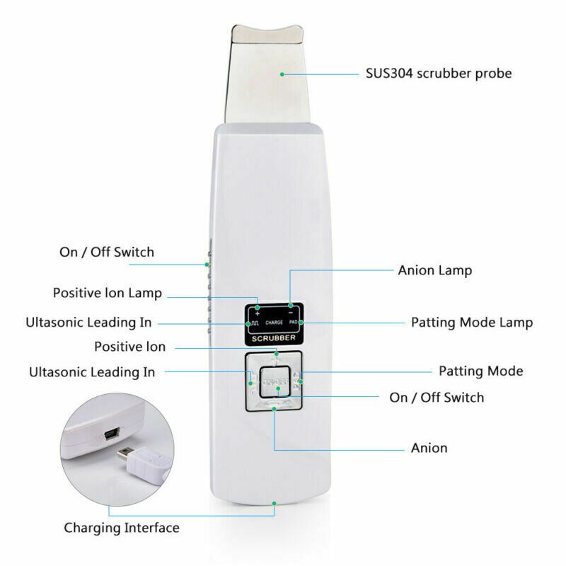 Ultrasonic Skin Scrubber Facial Deep Cleaning Mach... – Vicedeal