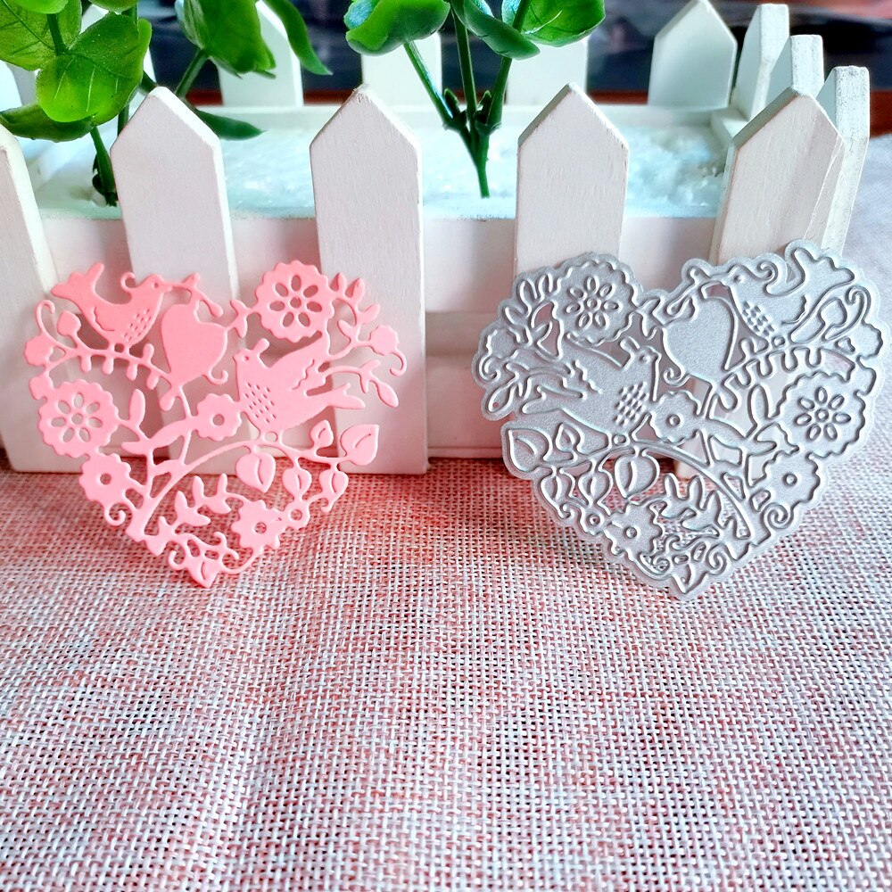 Love Heart Birds Metal Cutting Die Stencil Templat... – Vicedeal