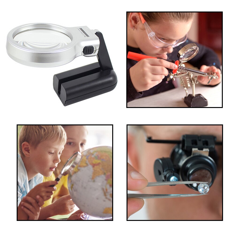 Folding Lamp Lupa Loupe Magnifier Portable Handhel... – Vicedeal
