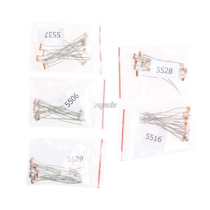 5 TypesX10 Pcs Photoresistor Kit Dependent Light R... – Grandado