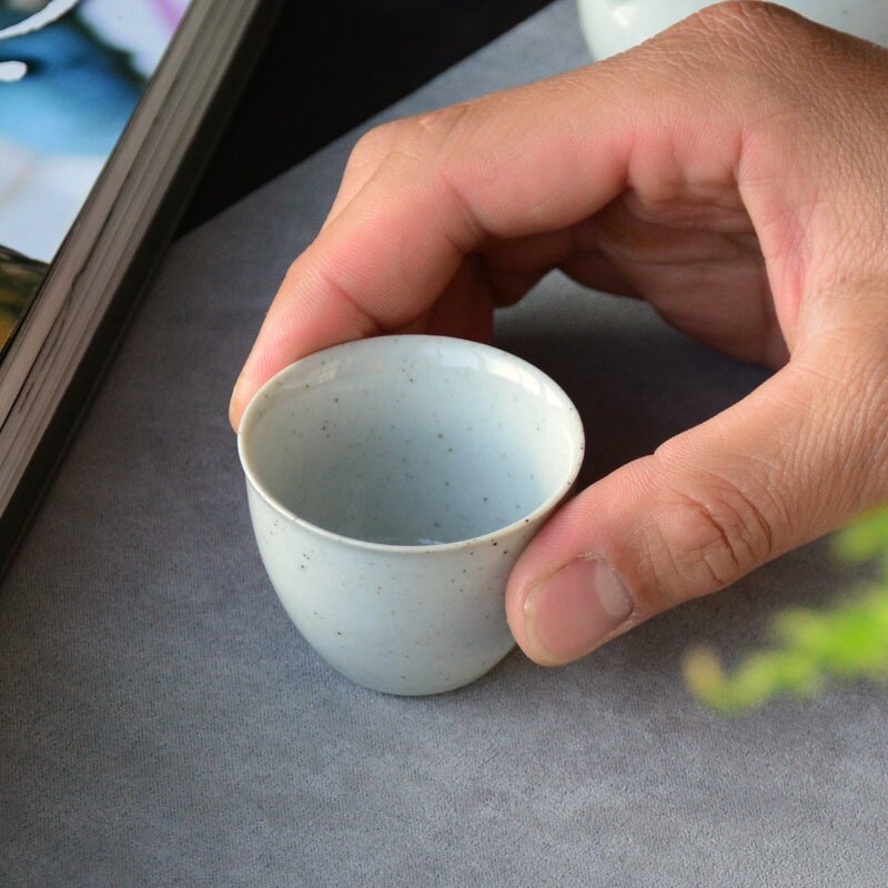 Handmade Coarse Pottery Small Tea Cup Water Sand G... – Grandado