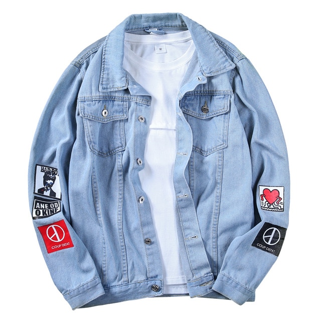 Mannen Stijlvolle Losse Denim Jasje Cowboy Slim Fi... – Grandado