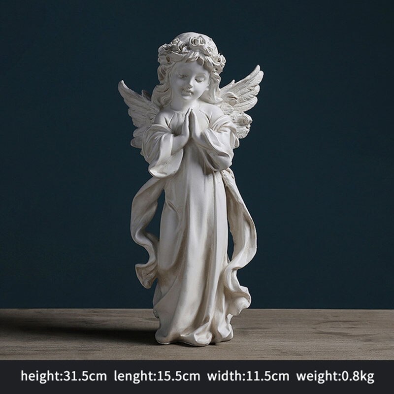 Retro white little angel sculpture David Venus fur... – Vicedeal