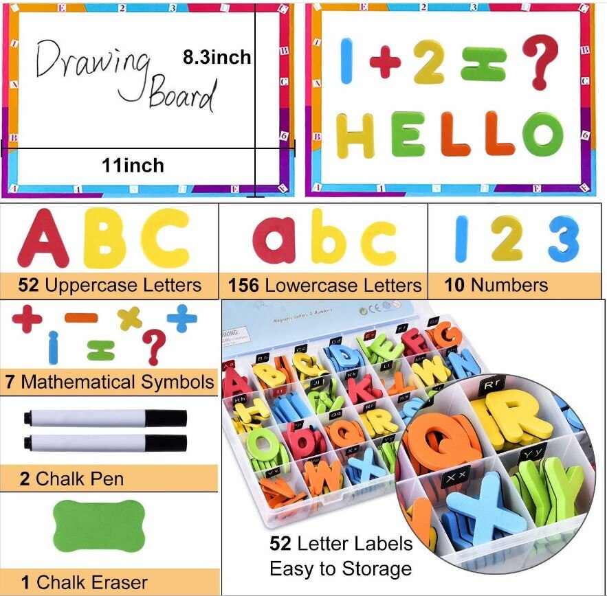 Magnetic Letters with Magnet drawing Board Classro... – Grandado