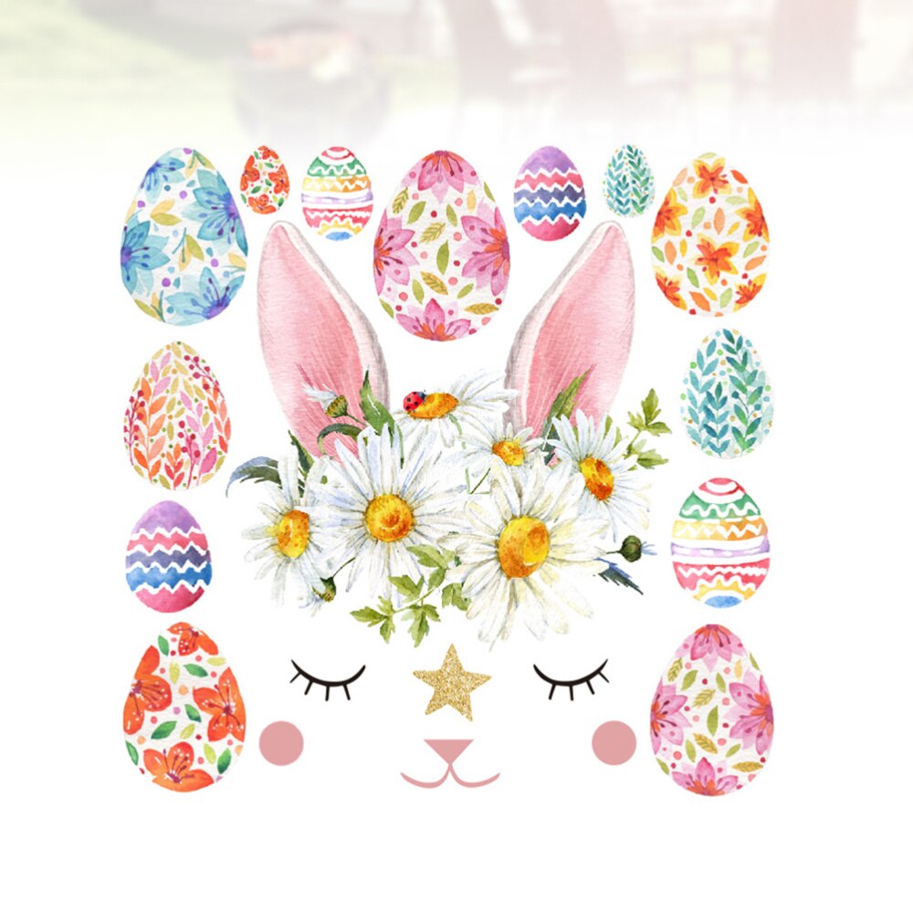 Easter Egg Wall Stickers Easter Bunny Decorative W... – Grandado