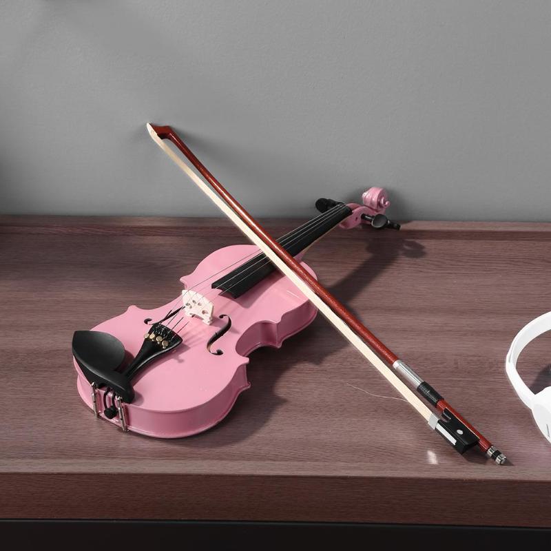 1/8 Size Gloss Natural Acoustic Violin Fiddle with... – Vicedeal