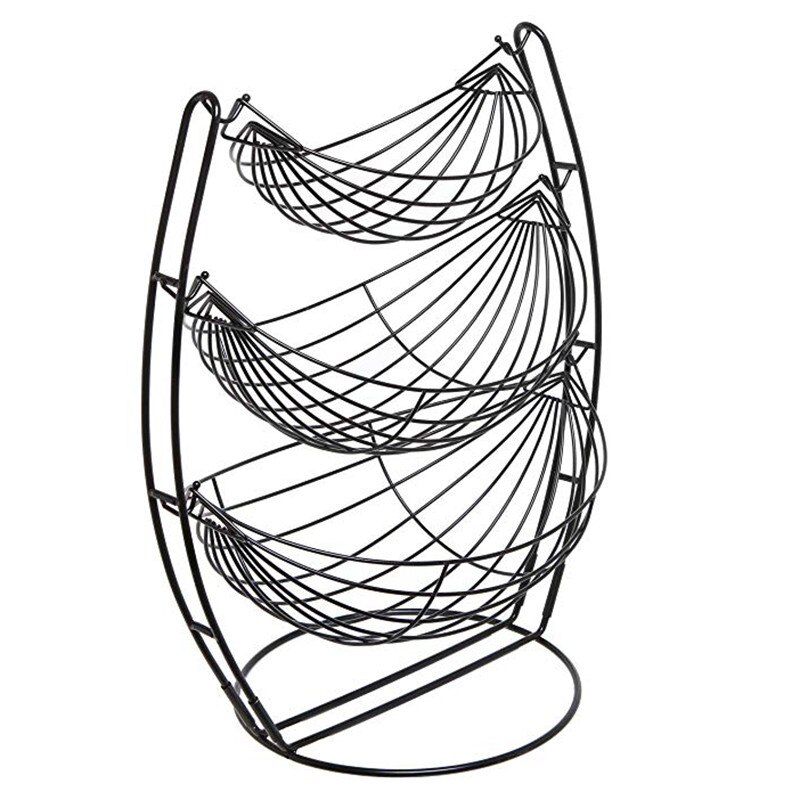 Three Layers Fruit Basket Cradle Iron Art Fruit Ba... – Grandado