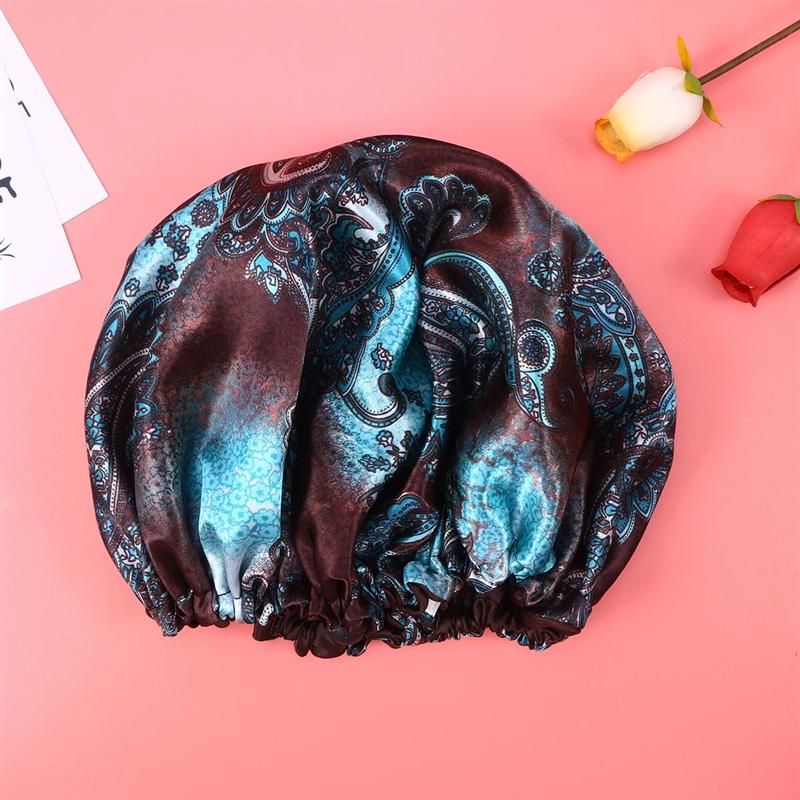 1Pc Nightcap Satin Double Layer Elastic Hair Loss ... – Grandado