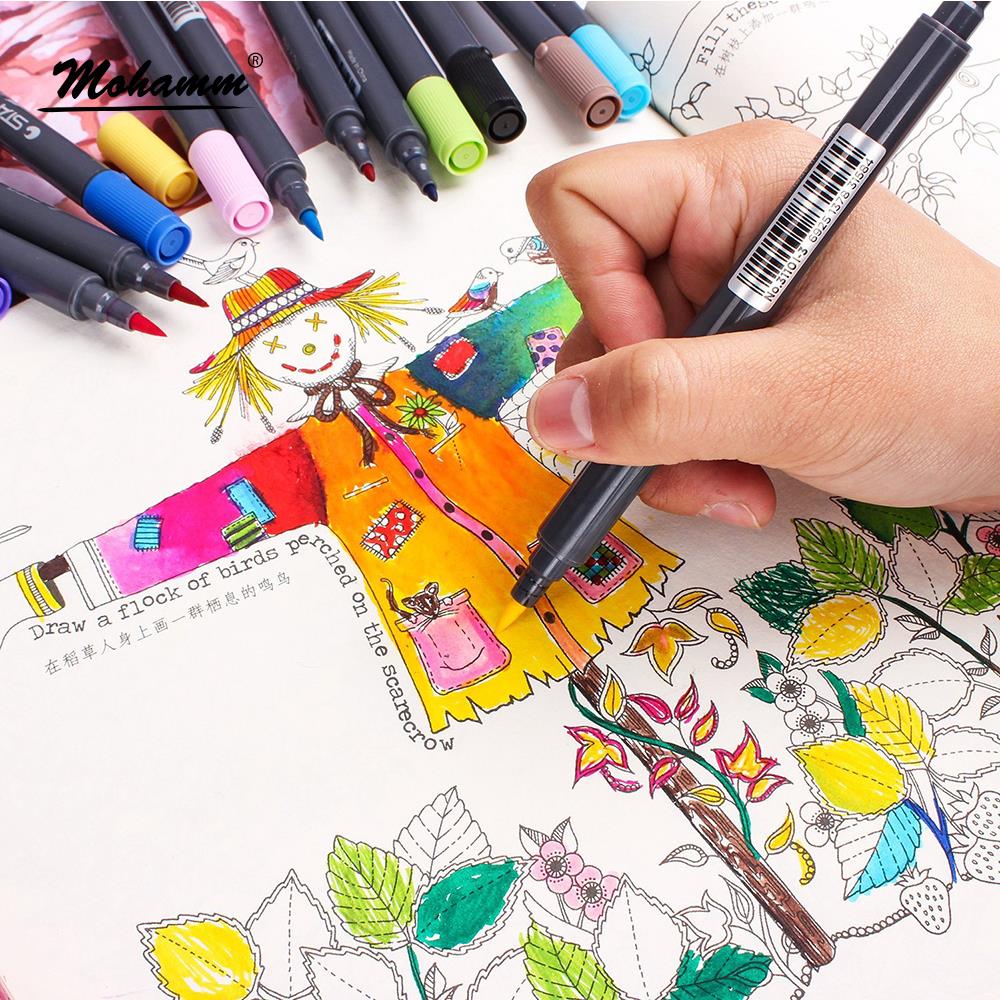 STA 12/24/36/48/80 Colors Dual Tips Watercolor Bru... – Grandado