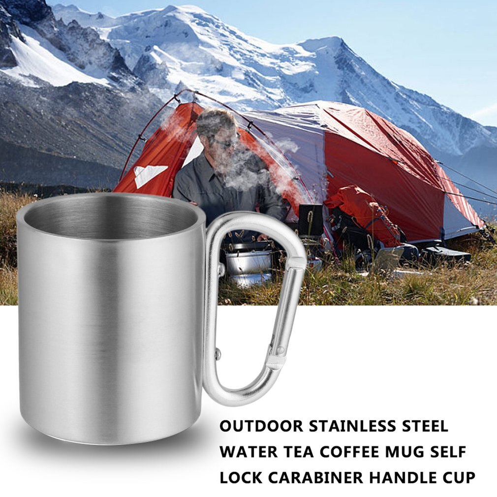 Outdoor Roestvrij Staal Water Koffie Mok Self Lock... – Grandado