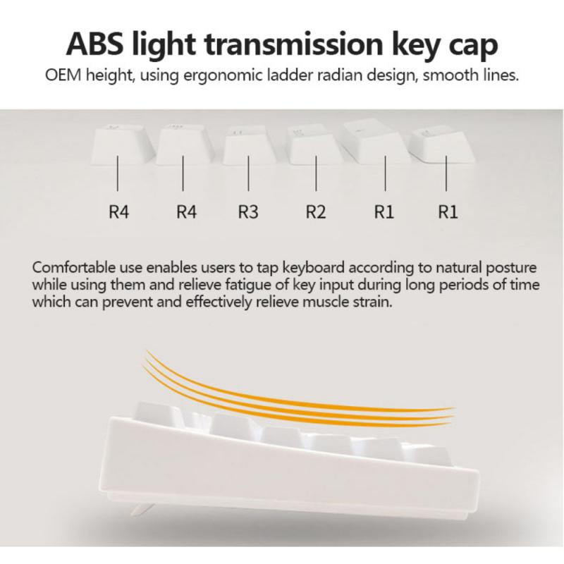 104 Keys Translucent ABS Double Color Backlight Ke... – Vicedeal