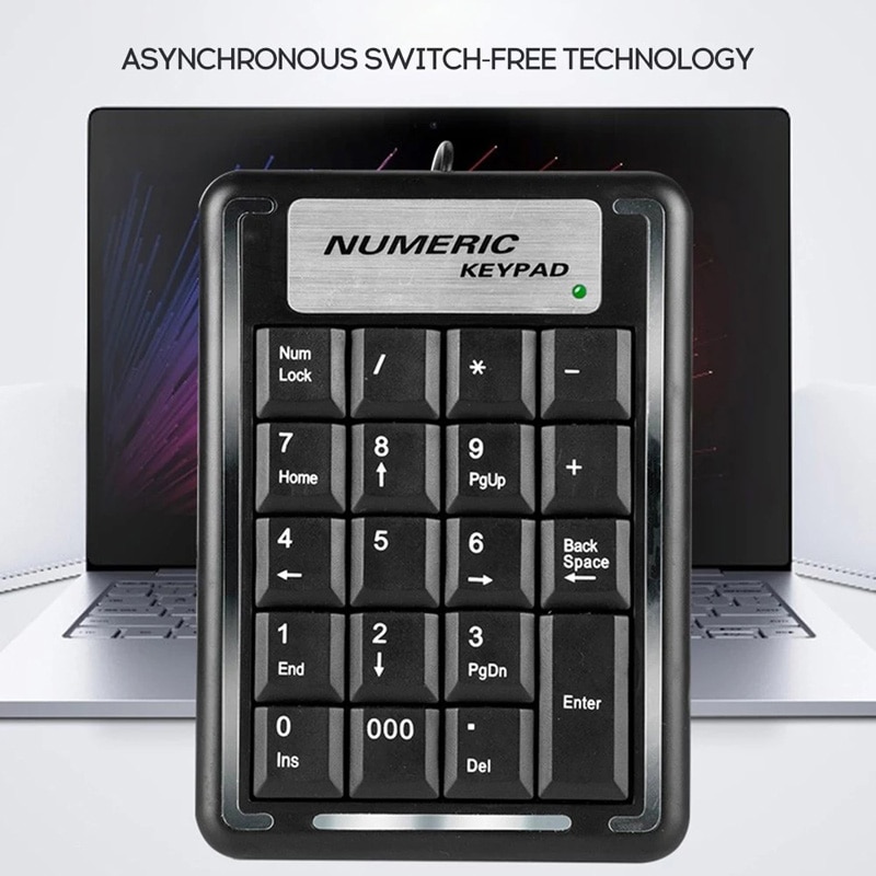USB Wire Numeric Keypad Mechanical Feel Number Pad... – Grandado