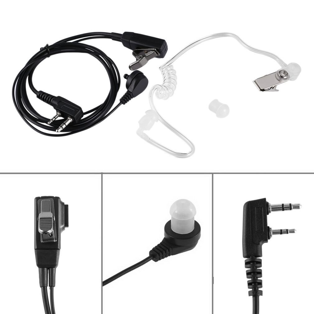 2 Pin Two Way Radio PTT Air Tube Earphone Headset ... – Grandado